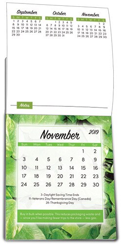 Living Green Calendar Pages
