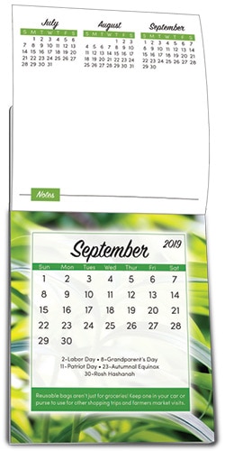 Living Green Calendar Pages