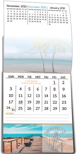 Beaches Calendar Pages