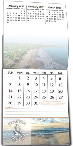 Beaches Calendar Pages