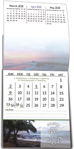 Beaches Calendar Pages
