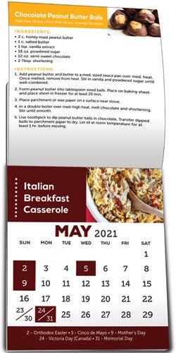 Recipe Calendar Pages