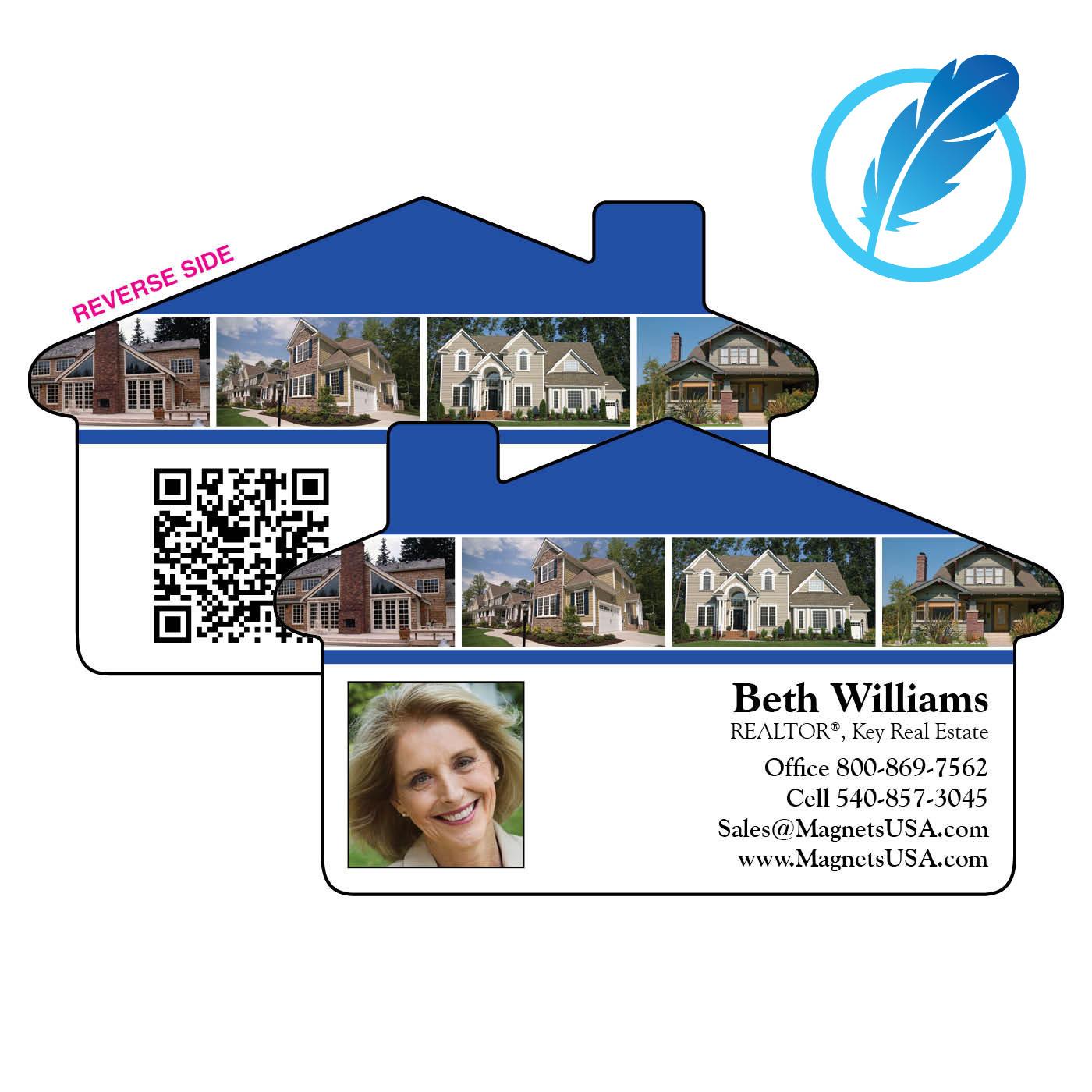 House-Shaped PLUSH™ Business Card | Magnets USA®