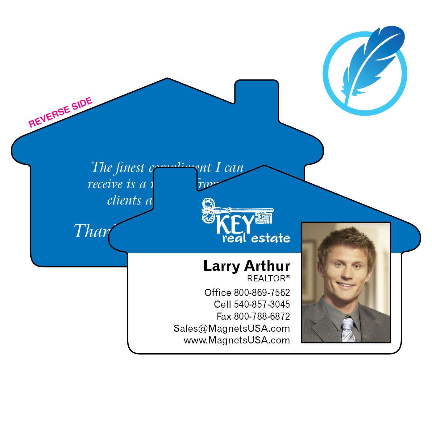 House-Shaped PLUSH™ Business Card | Magnets USA®