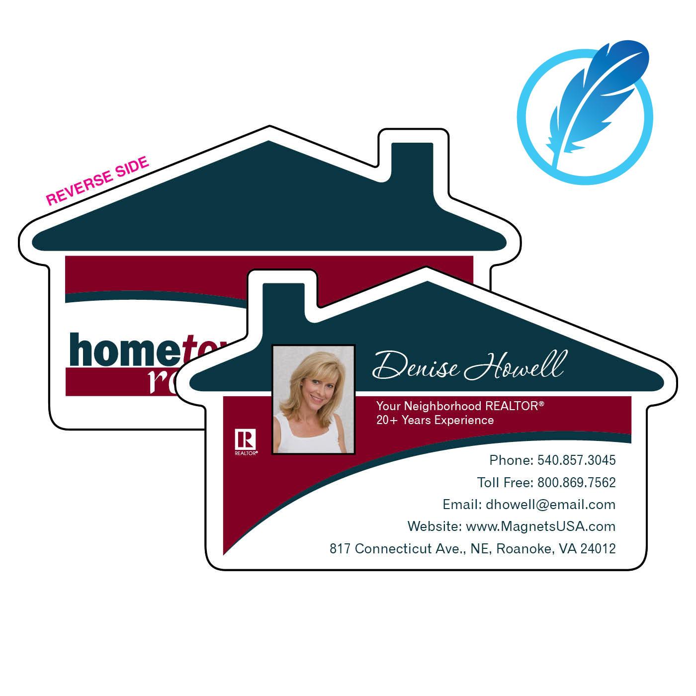 House-Shaped PLUSH™ Business Card | Magnets USA®