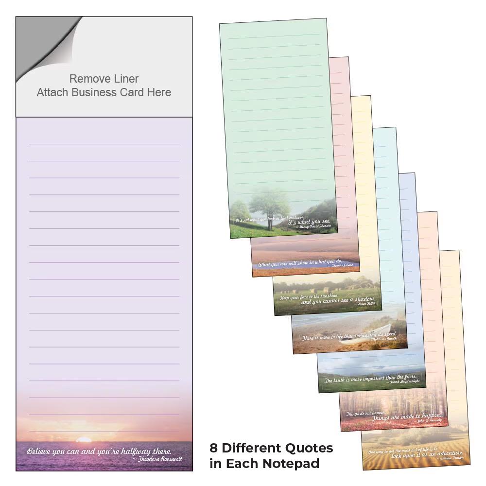Long Designer Magnetic Notepad | Peel 'n Stick | Scenic Quotes