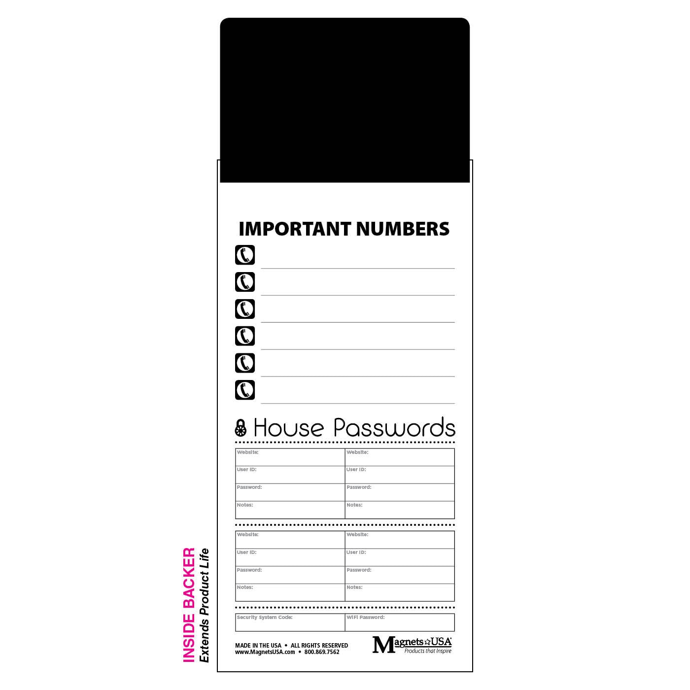 Long Designer Magnetic Notepad | Standard | House Sketch