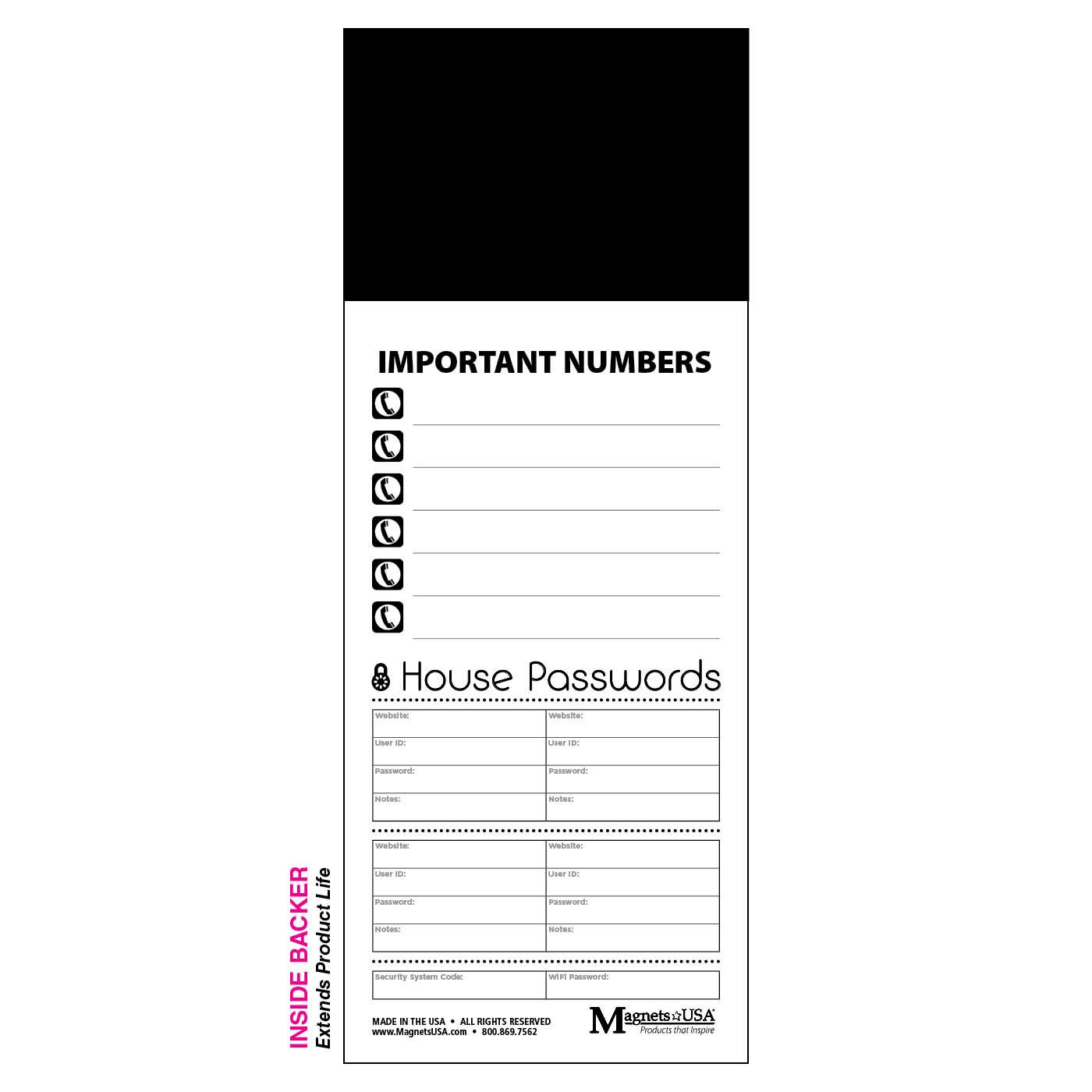 Long Designer Magnetic Notepad | Peel 'n Stick | Smile