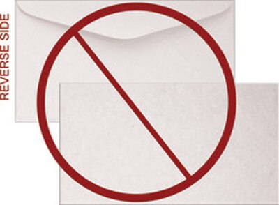 No Mailing Envelopes