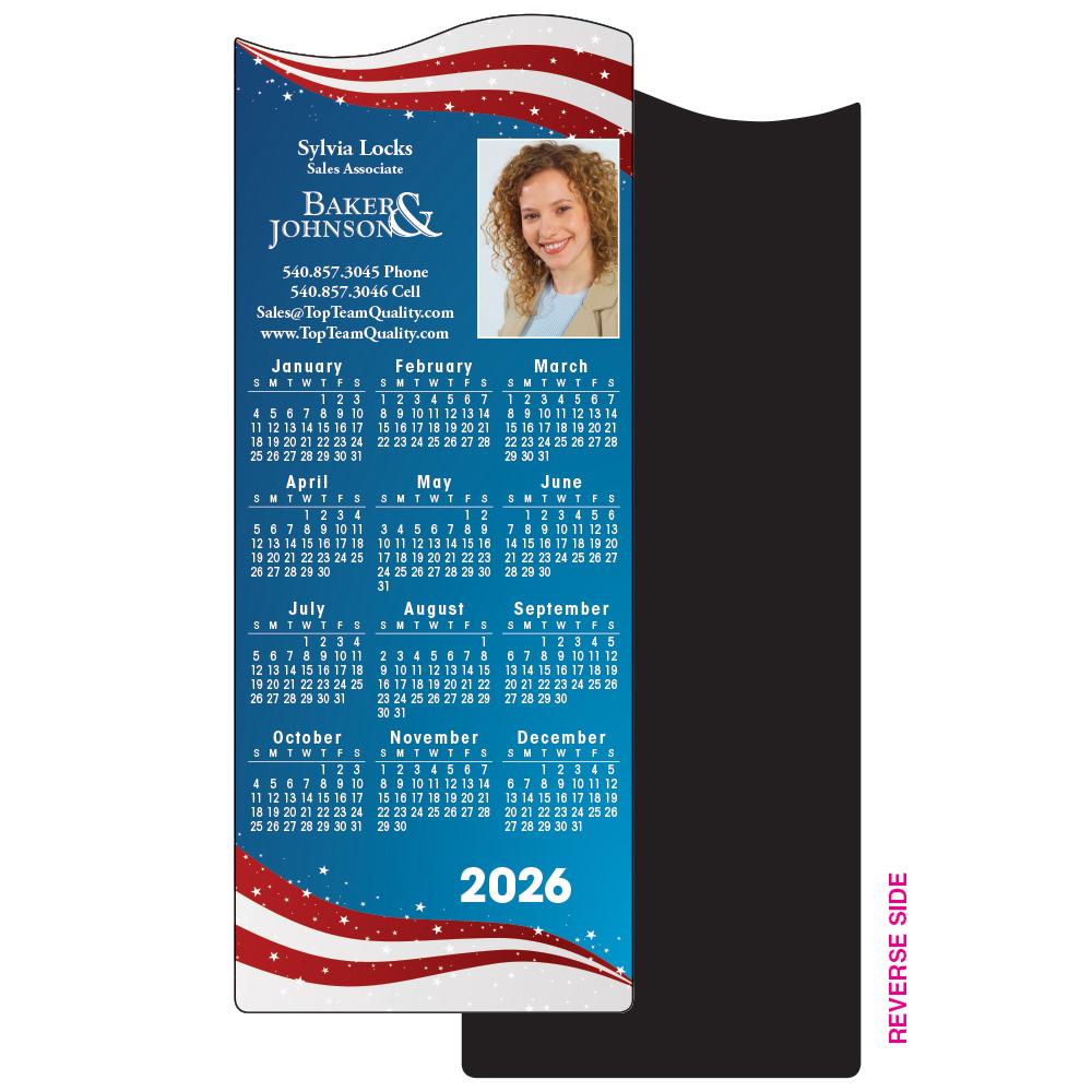 Calendar Magnet | Wave Shape | Patriotic