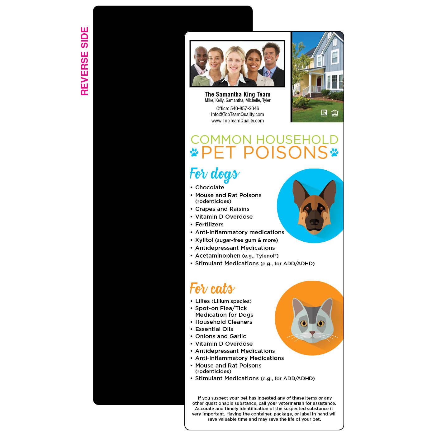 Household Pet Poison Magnet | Magnets USA®