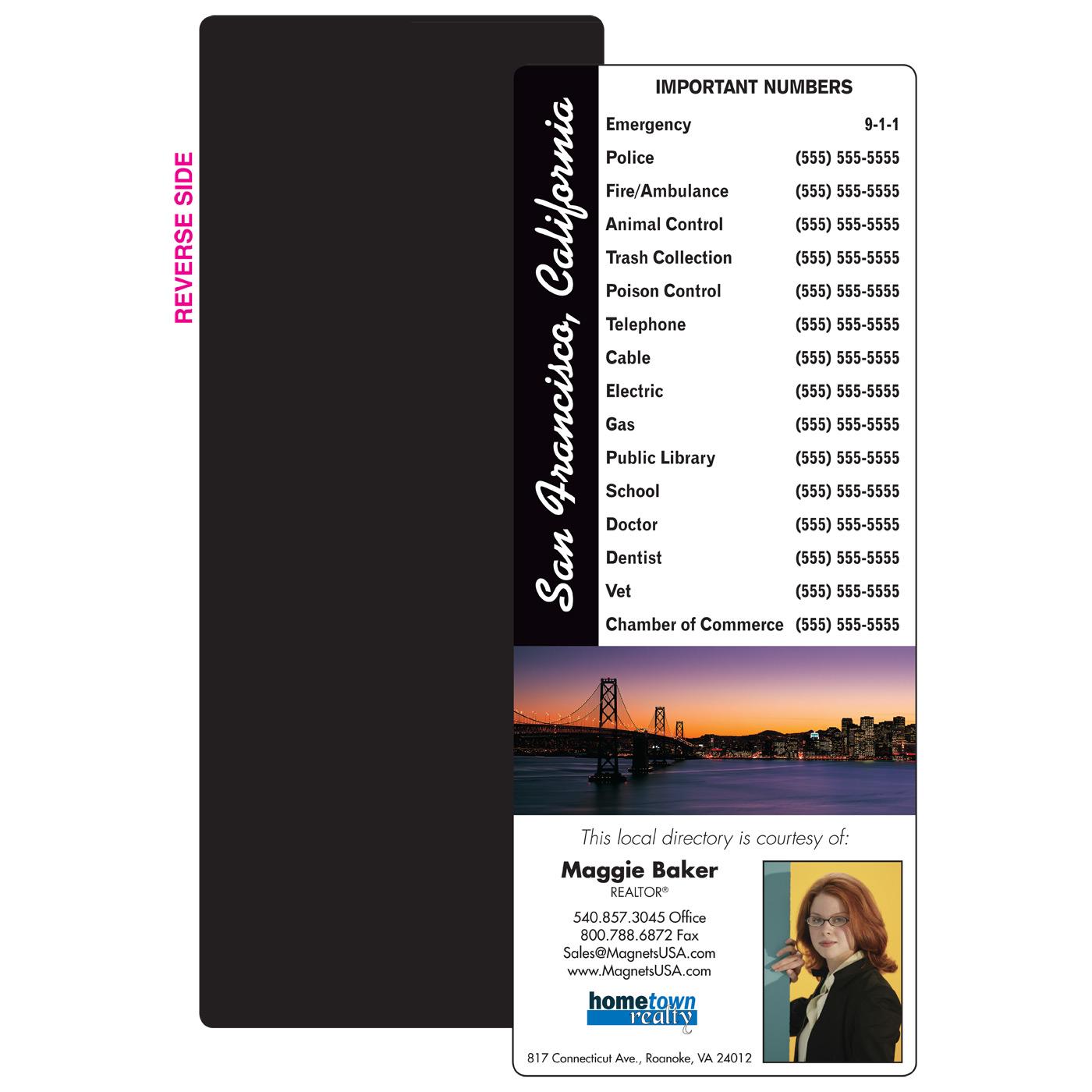 Phone List Magnet | Standard 3.5x8.75 | Cityscape