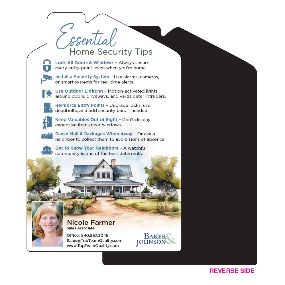 Household Security Tips House Magnet | Magnets USA®