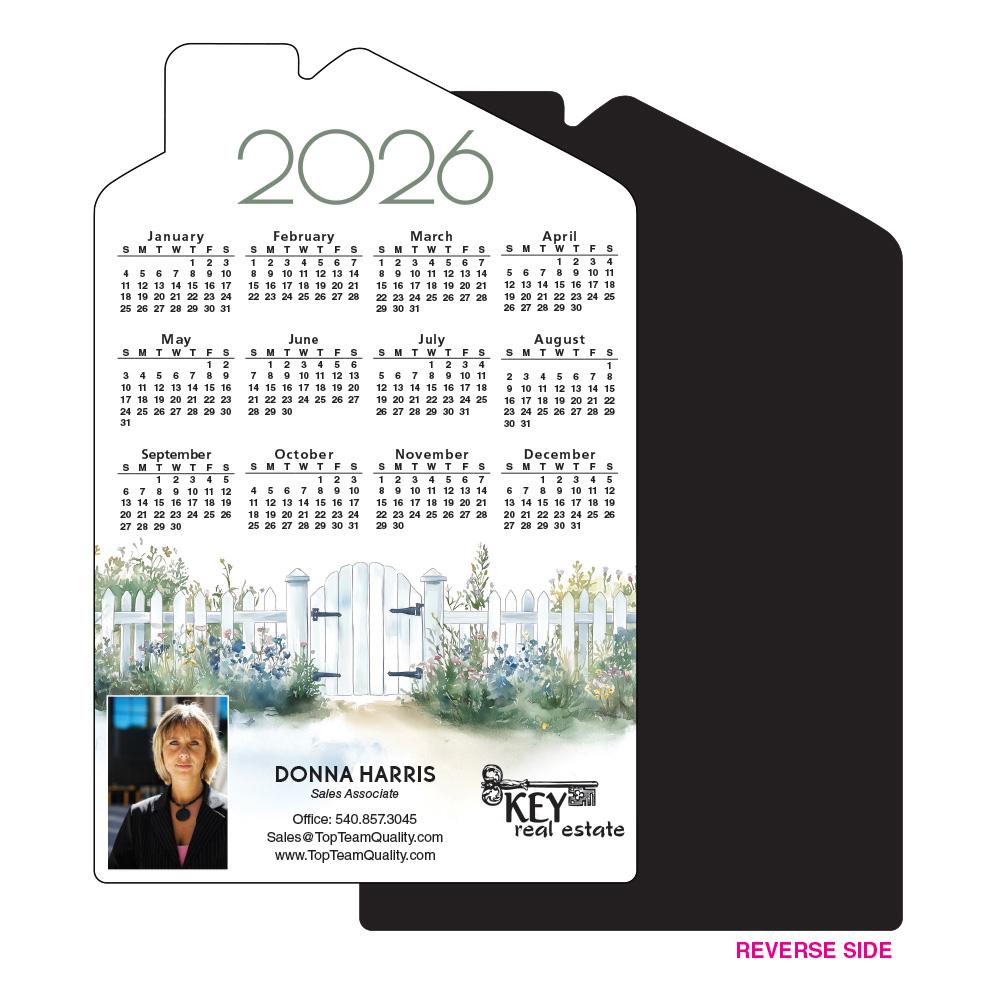 Garden Gate Calendar House Magnet | Magnets USA®