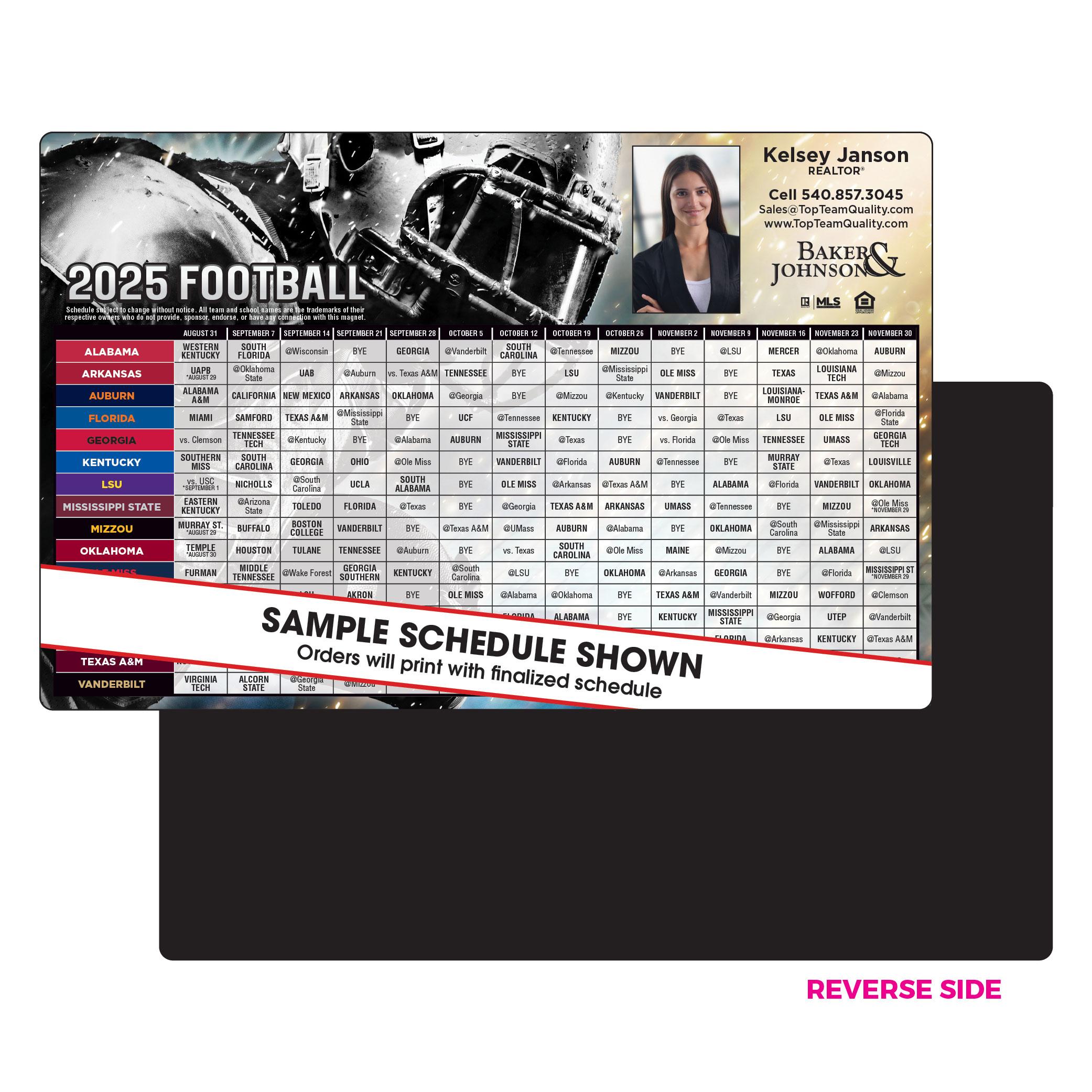 SEC Football Schedule | Full Magnet | Magnets USA