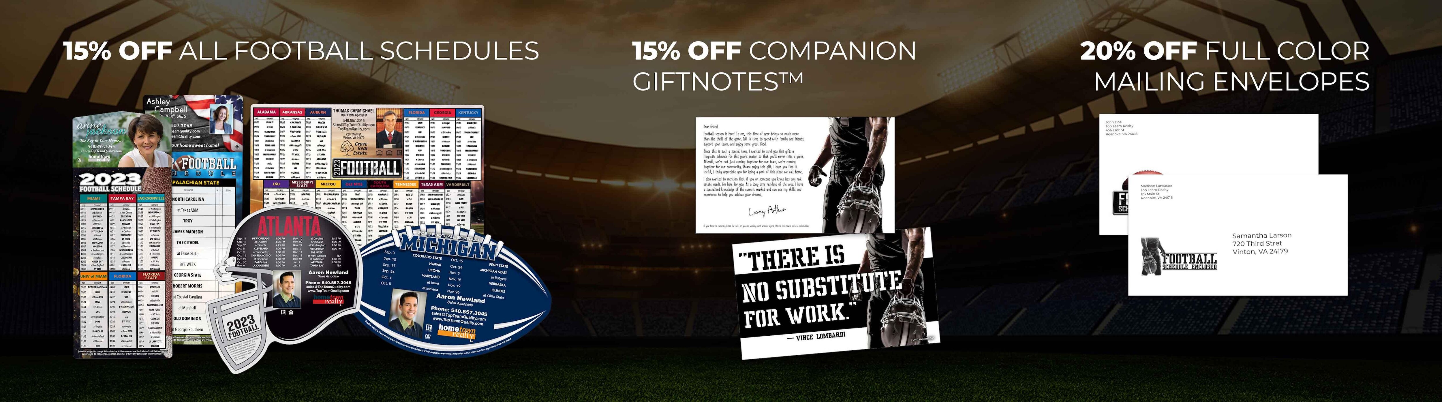 Magnetic Fall Football Schedules | Magnets USA®