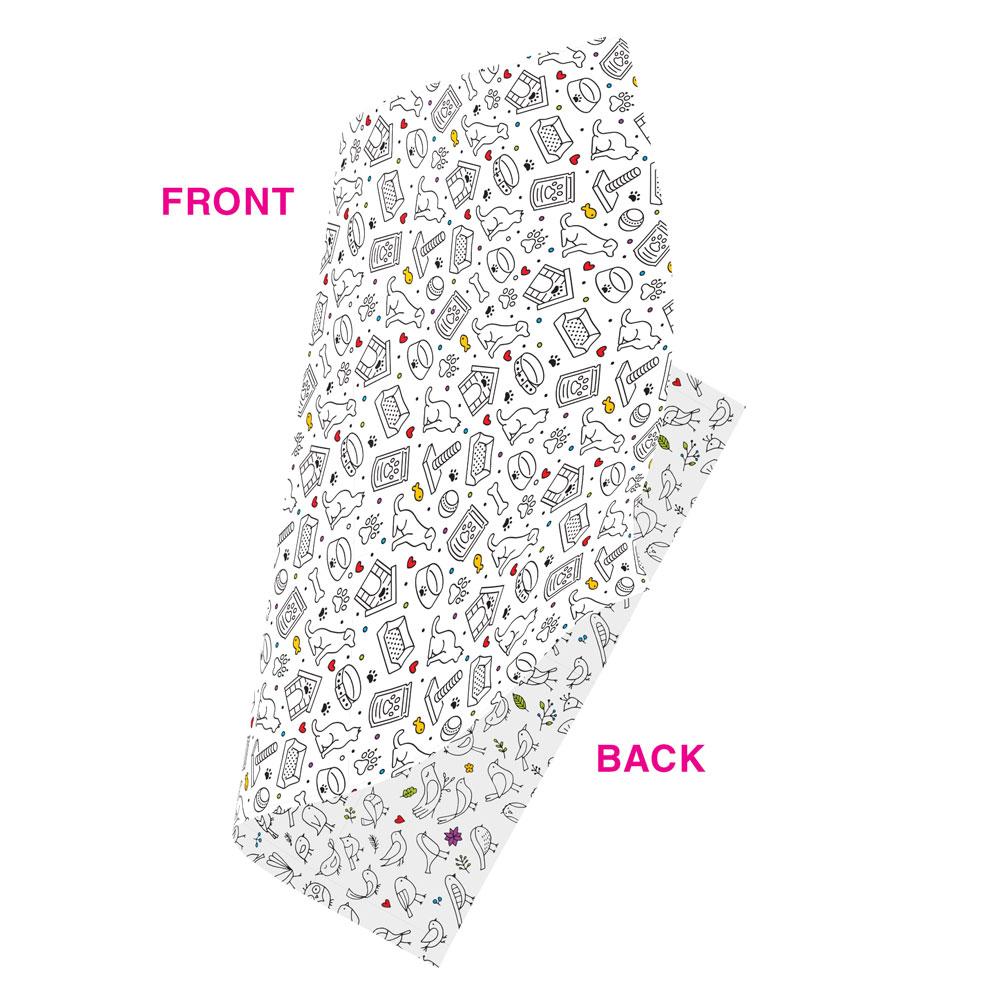 Six Pack - 39" x 26" Two Sided Animals Gift Wrapping Paper