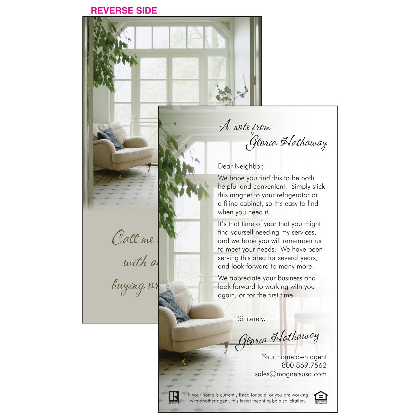 Personalized Premium GiftNote™ | Home Interior | Magnets USA®