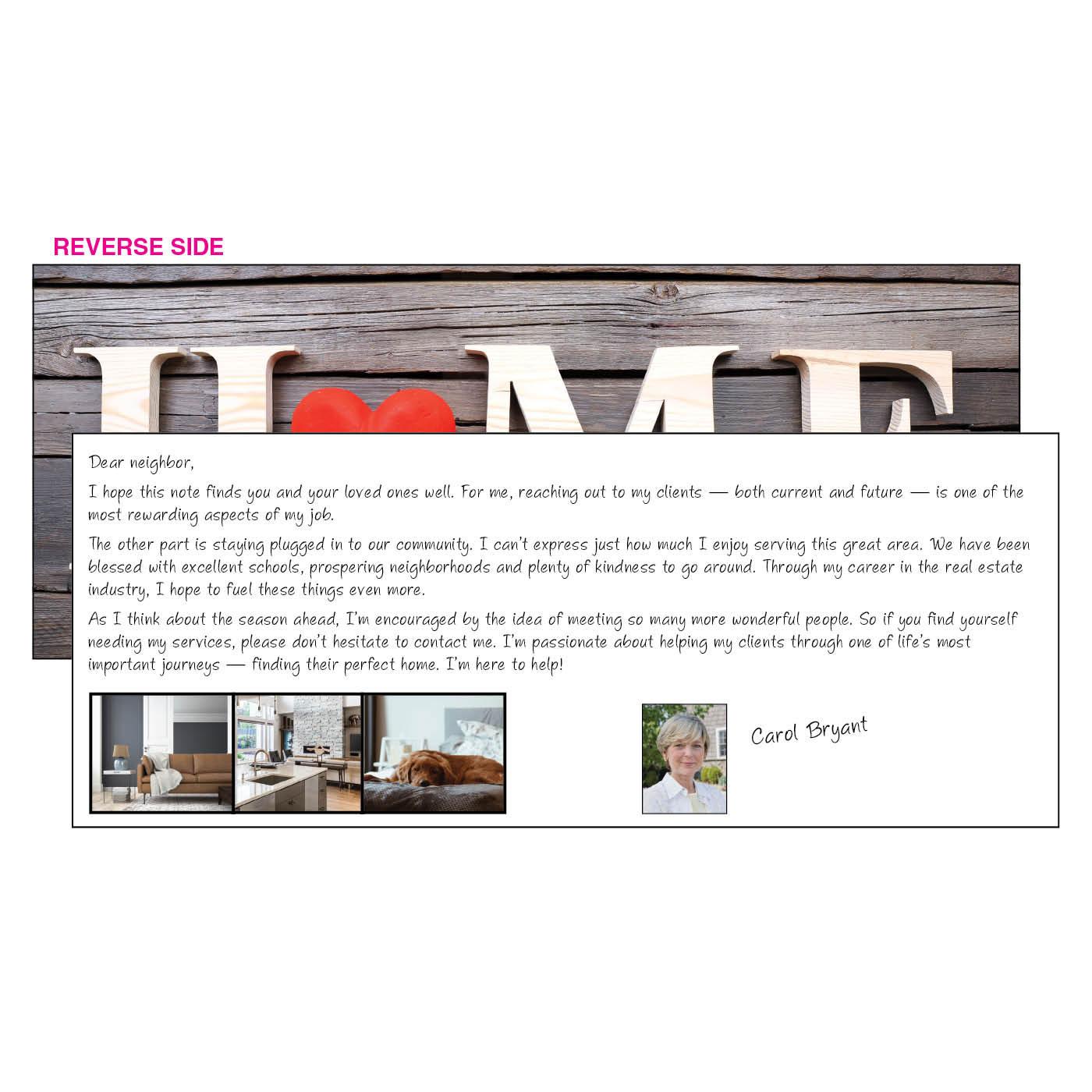 Heart Home Sign Premium GiftNote™