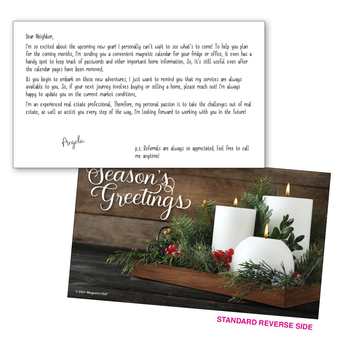 Season's Greetings Candles Lightweight GiftNote™