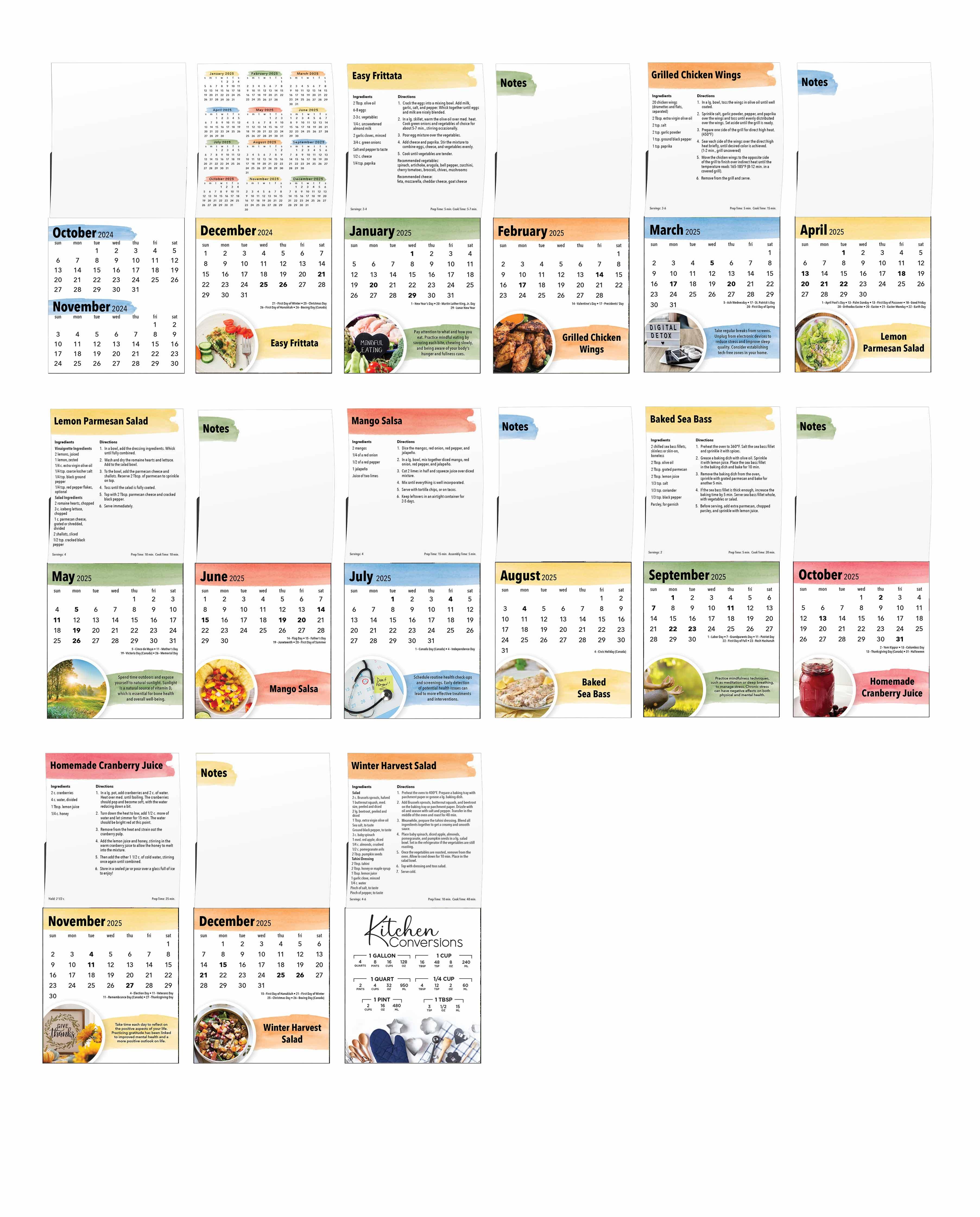 Peel 'n Stick | Magnetic Living Well Calendar | Magnets USA®