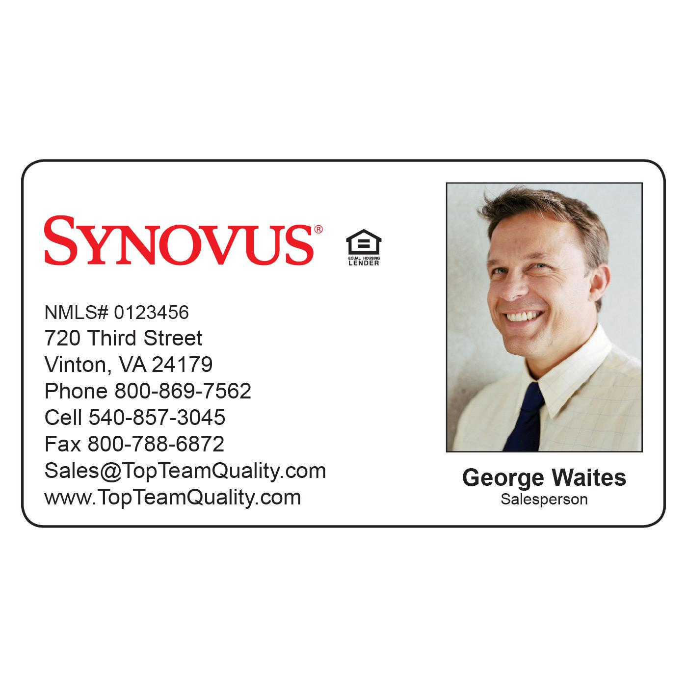 Synovus Magnetic Business Card | Magnets USA®