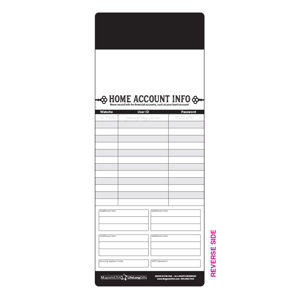 Year-at-a-Glance Calendar Magnet | Standard 3.5x8.75 | Classic Americana