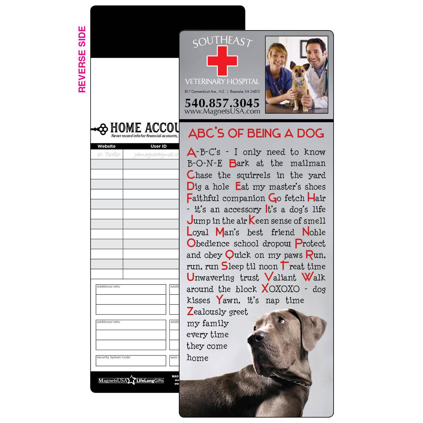 Veterinary Magnet | Standard 3.5x8.75 | ABC's of Being a Dog
