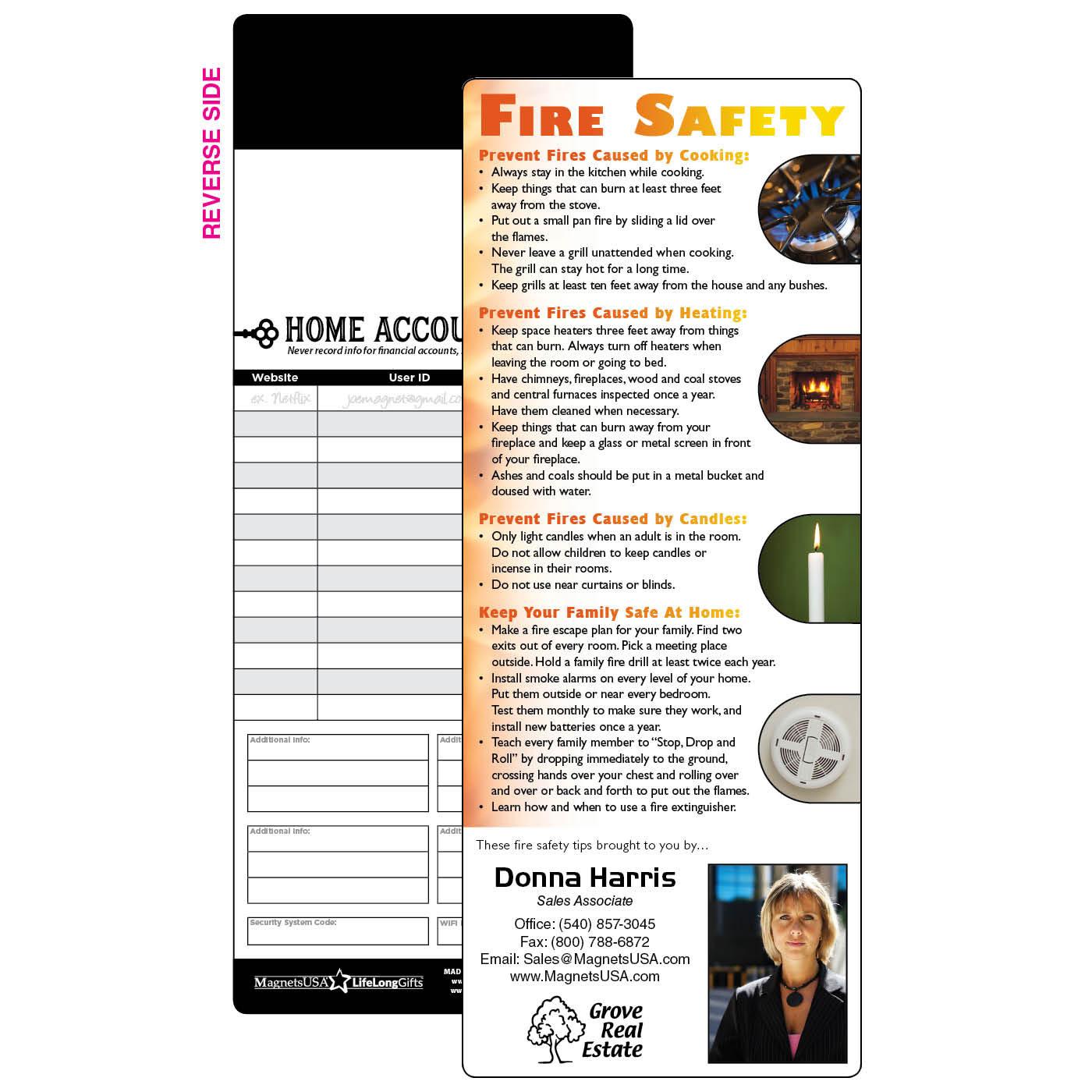 Emergency Tips Magnet | Standard 3.5x8.75 | Fire Safety