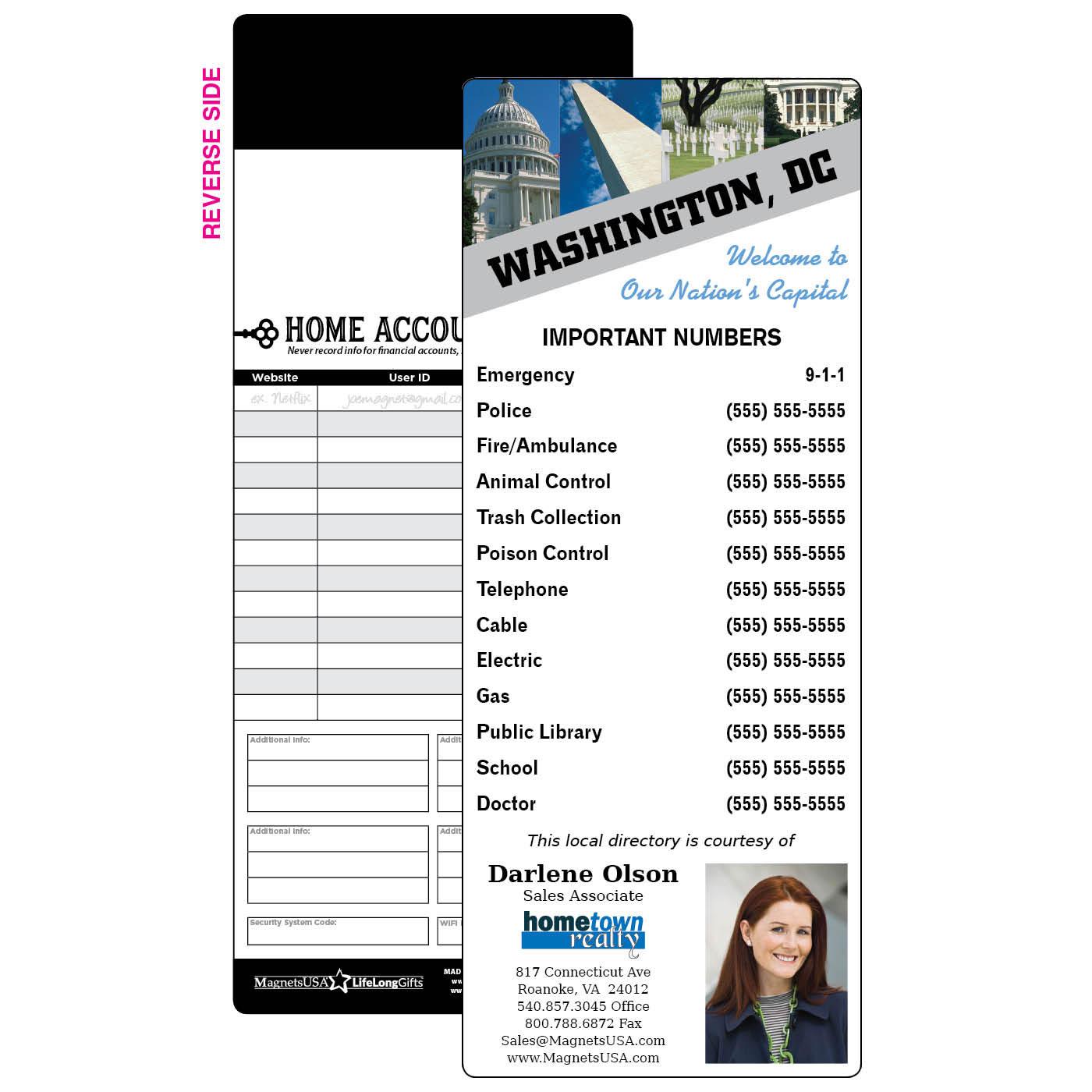 Phone List Magnet | Standard 3.5x8.75 | Your Town