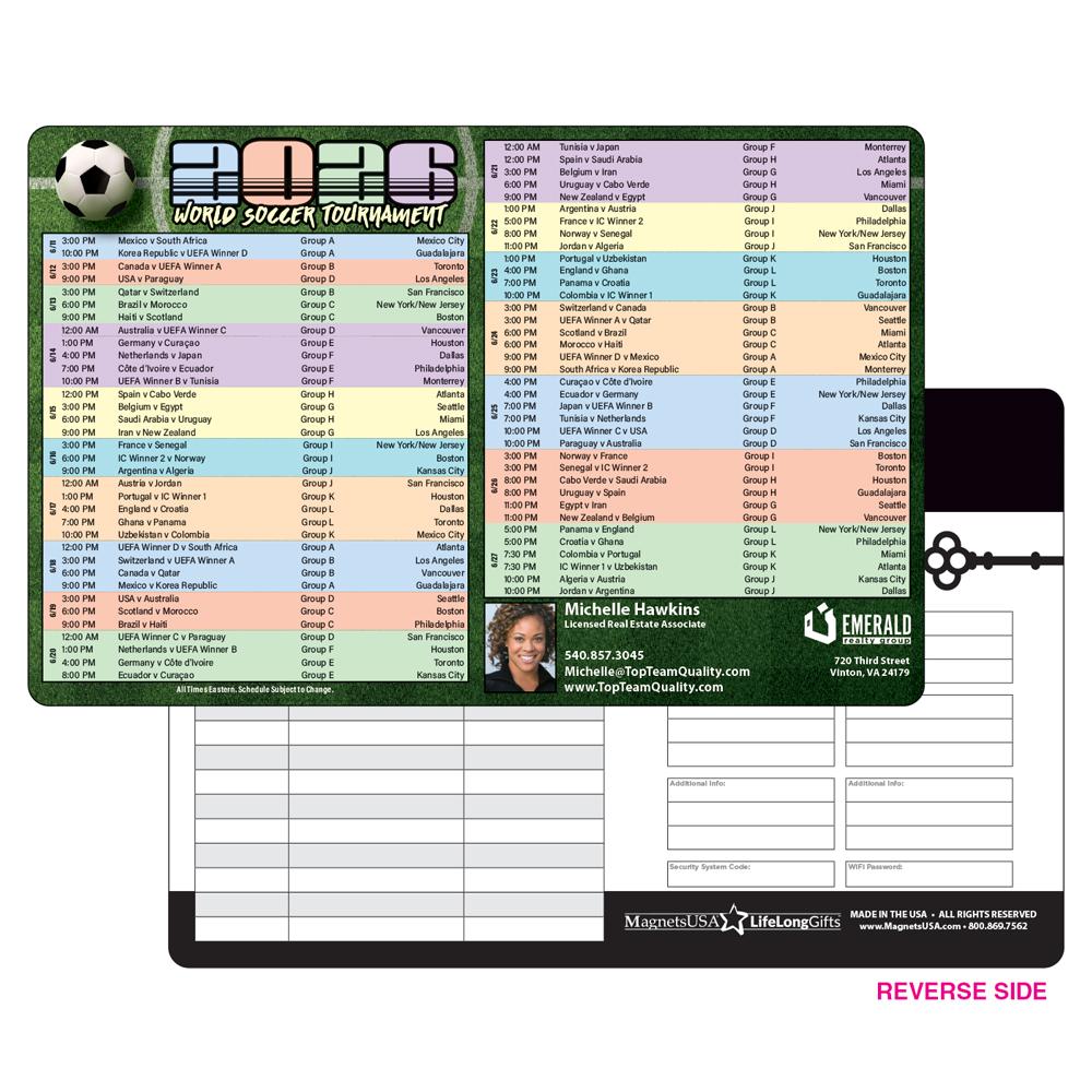 Soccer Schedule Magnets | Magnets USA®