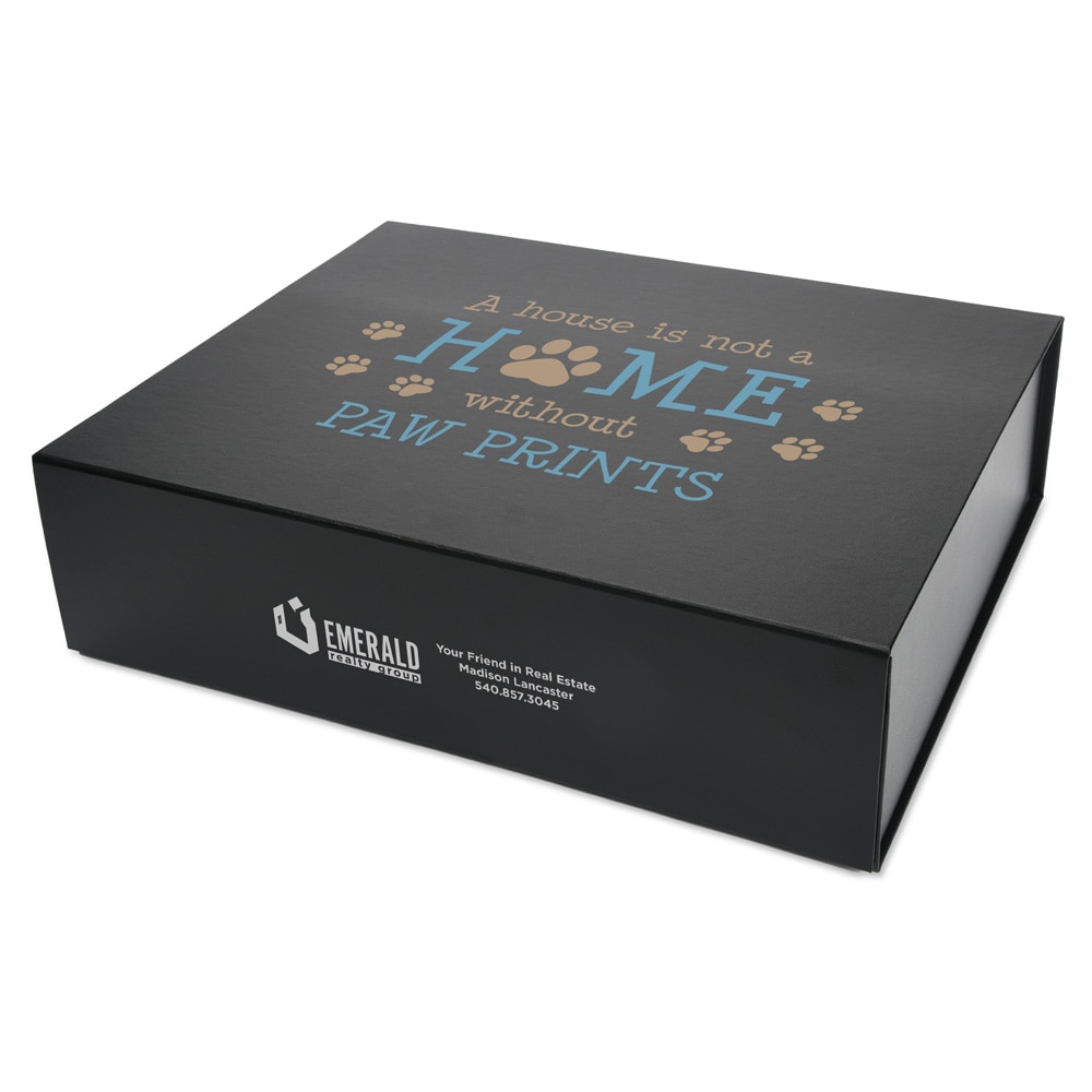 Large Home Paw Prints Magnetic Gift Box