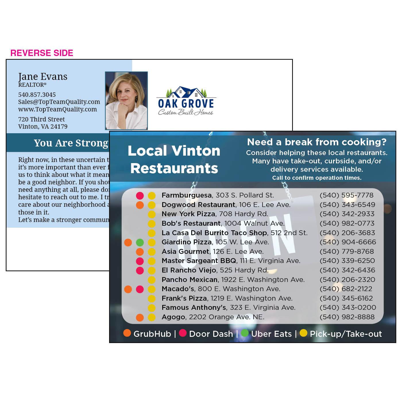 Local Restaurant Postcard | Magnets USA®