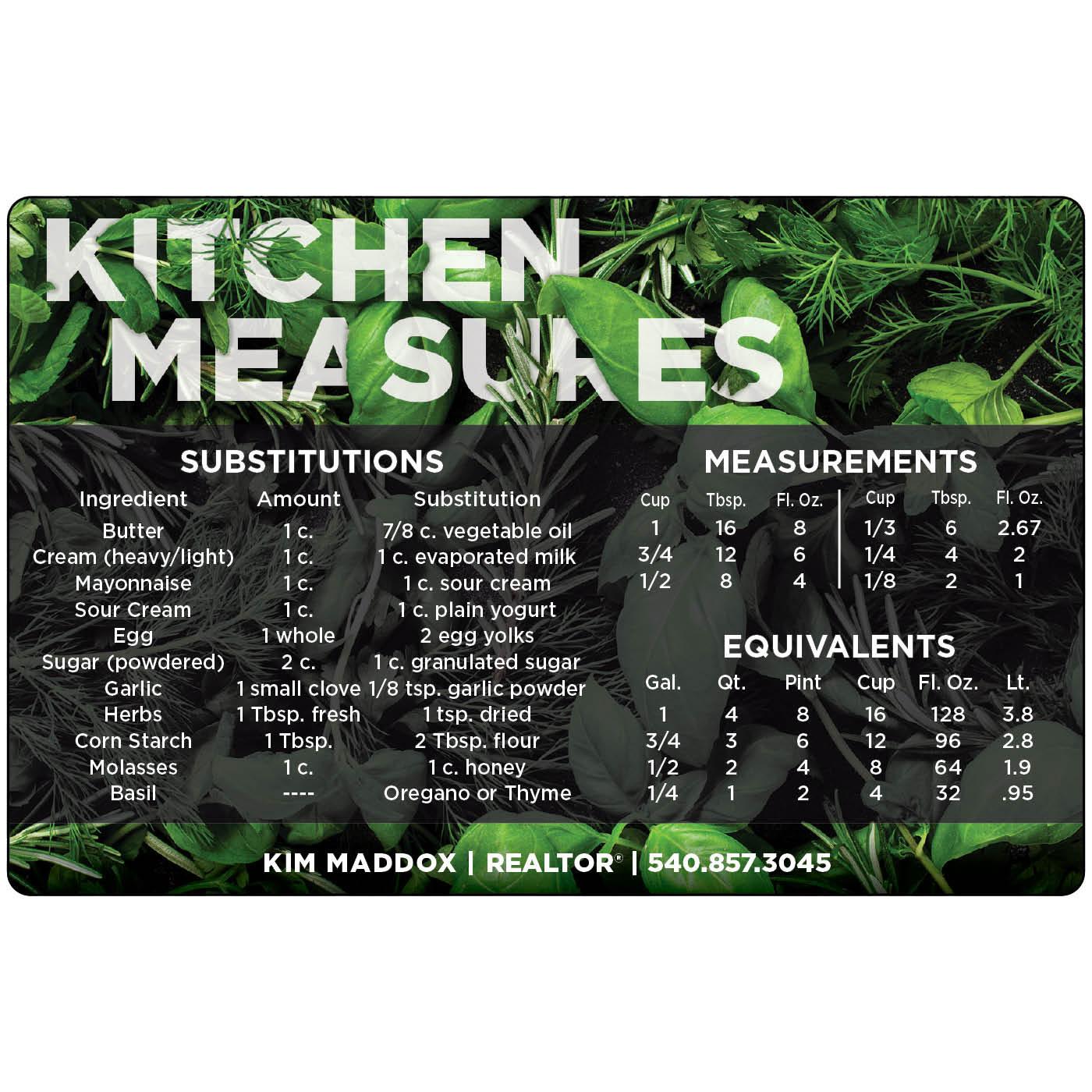 Printed Magnet | Kitchen Conversions | Magnets USA®