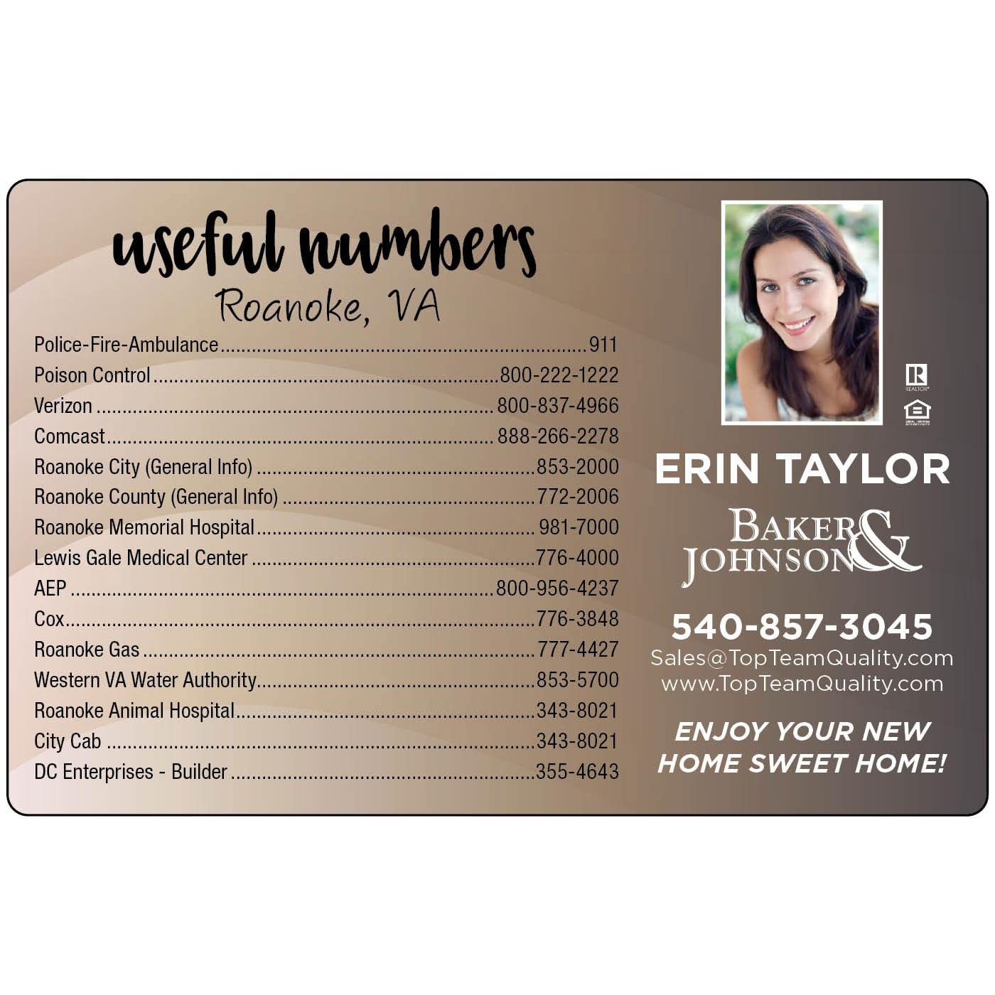 Printed Magnet | Important Numbers List | Magnets USA®