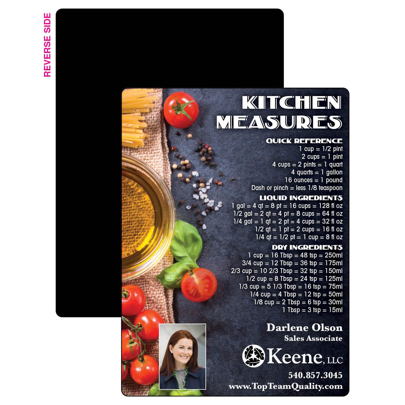 Ingredients Kitchen Conversions Magnet