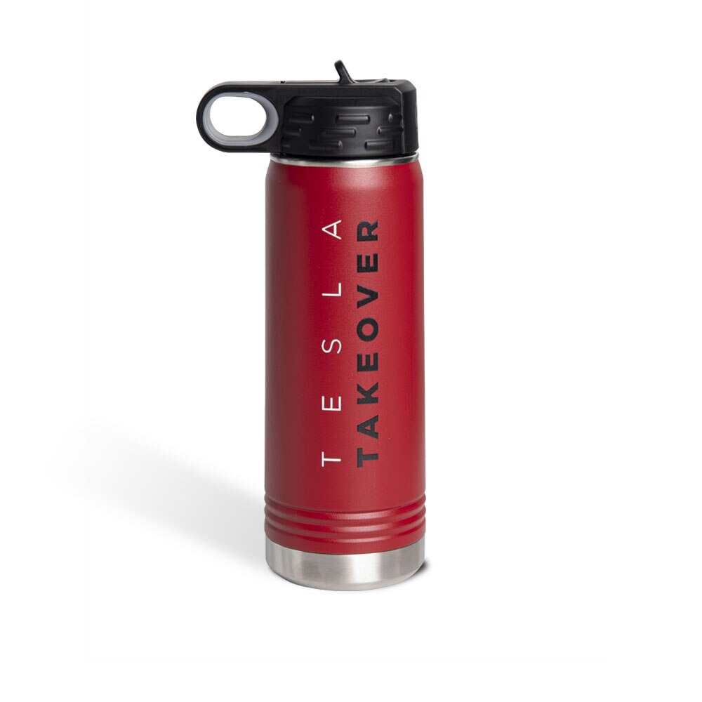Color Printed Water Bottle - Red
