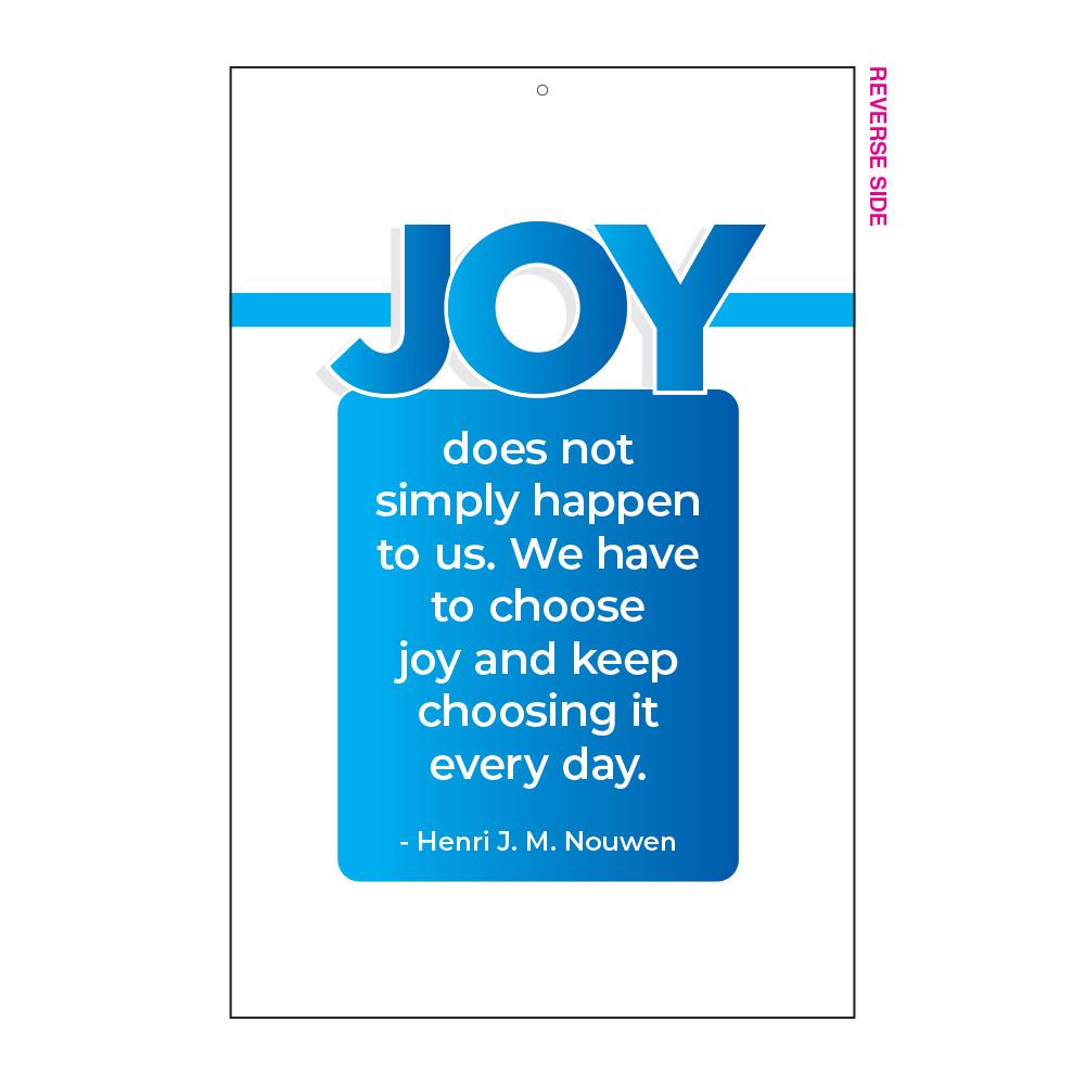 Choose Joy Year at a Glance Poster Calendar
