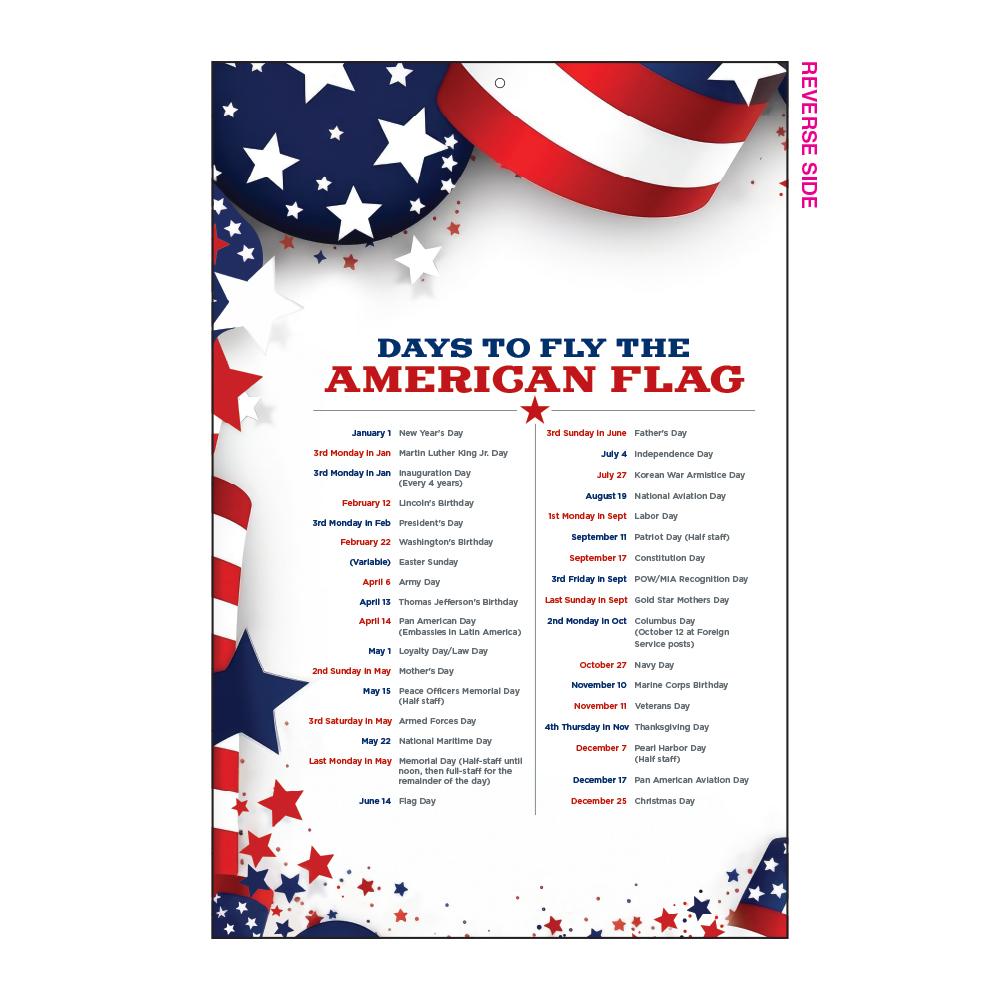 Americana Year at a Glance Poster Calendar